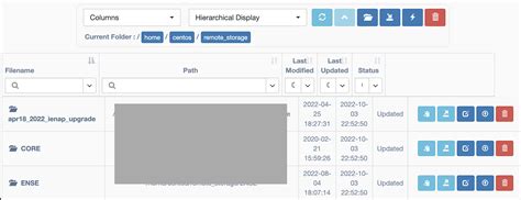 For Files The Header Row Does Not Expand Scale If You Expand The