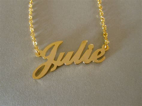 Personalized Gold Name Necklace By Speciallyforu On Etsy