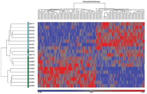 Hierarchical Clustering Of 19 Samples Of Thin Melanoma Samples Were
