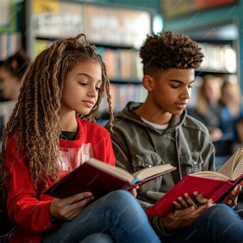 Student In Classroom Reading Books Poster Premium Ai Generated Image