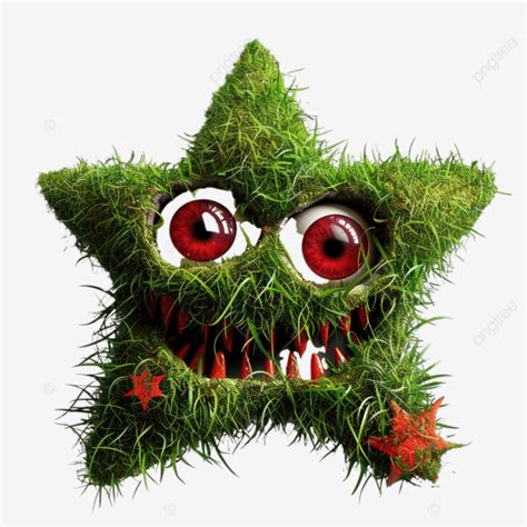 빨간 눈을 가진 추상 별과 푸른 잔디에 입을 벌리고 추상적인 별 빨간 눈 Png 일러스트 및 이미지 에 대한 무료 다운로드 Pngtree