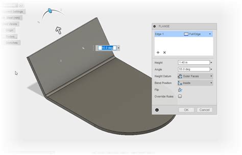 The Flange Tool Creating A Straight Up Flange