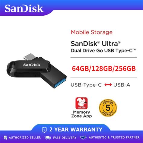 Sandisk Ultra Usb Gen Dual Drive Go Usb And Type C Reversible Connectors Gb Gb