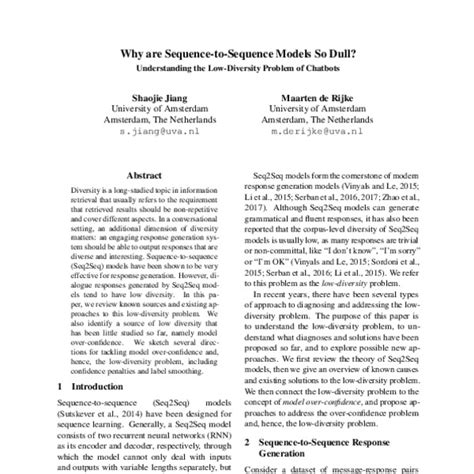 Why Are Sequence To Sequence Models So Dull Understanding The Low