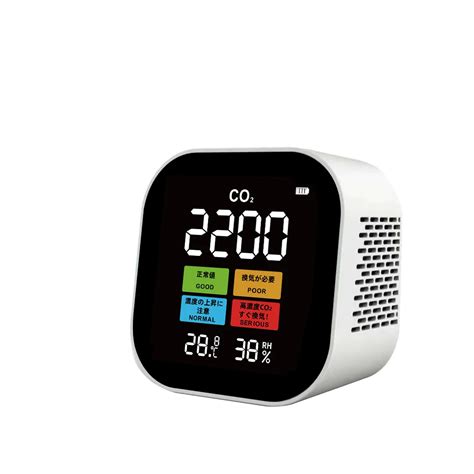 Co2 Detector Ndir Temperature And Humidity And Air Quality Monitor With Auto Alarm Co2 Monitor