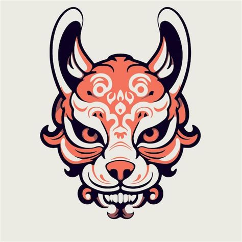 Premium Vector Fox Demon Mask