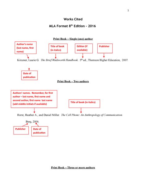 Mla Style Citation 8th Edition Works Cited Mla Format 8th Edition