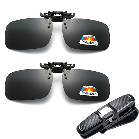 Hardycomforts Clip On Sunglasses Polarized Uv400 Anti Glare Rimless