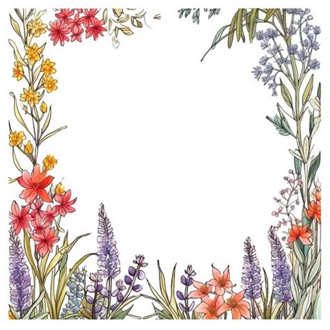 Premium Photo A Picture Of A Picture Of A Flower Border With A White