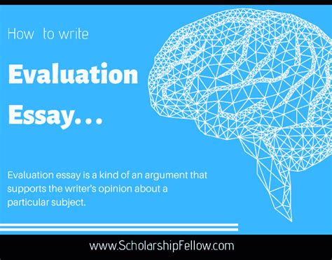 How To Write An Evaluation Essay Scholarshipfellow