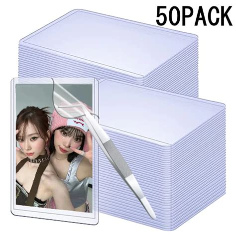 Pvc Diy 게이밍 트레이딩 카드 투명 탑로더 Kpop 아이돌 포토카드 슬리브 긁힘 방지 Hd 플라스틱 수집 거치대