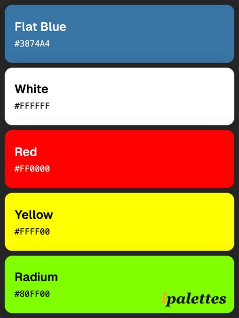Docker Color Palette And Colors 3874a4 Ffffff Ff0000 Ffff00 80ff00