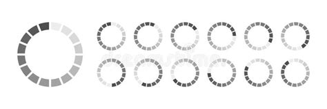 Circular Loading Buffering Icons Vector Stock Vector Illustration Of