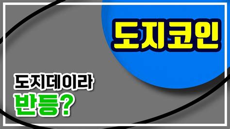 도지코인 밈코인 알트코인 강세장 옵니다 지표확인 Youtube