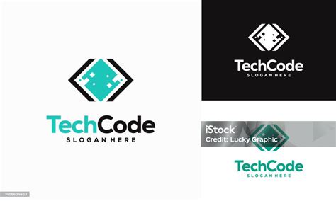 Modern Coding Simbol Desain Konsep Vektor Programmer Teknologi Simbol