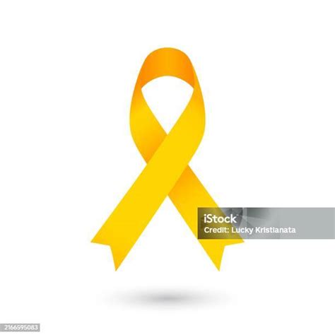 노란색 인식 리본입니다 패브릭 질감 벡터 일러스트 레이 션 평면 디자인 건강관리와 의술에 대한 스톡 벡터 아트 및 기타 이미지 건강관리와 의술 공단 군사 Istock