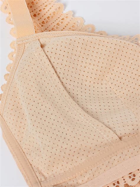 Plus Size Front Zipper Wireless Full Coverage Gather Bra Us