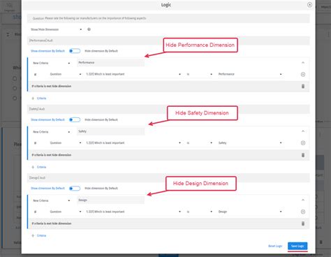 Showhide Dimensions For Side By Side Matrix Question How To Questionpro Help Document