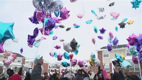 Balloons Released In Memory Of Deandra Staples