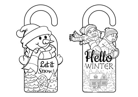 Door Hanger Coloring Pages