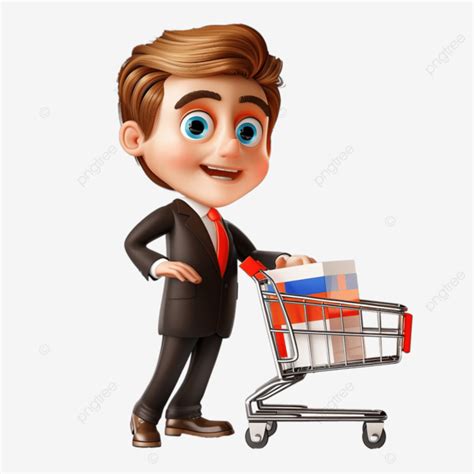 쇼핑 카트를 들고 있는 룩셈부르크의 만화 만화 마스코트 캐릭터 Png 일러스트 및 이미지 에 대한 무료 다운로드 Pngtree