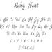 Ruby Font Script Font Cursive Font Handwritten Font Calligraphy
