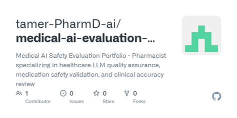 Medical Ai Evaluation Portfolioreadmemd At Main · Tamer Pharmd Ai