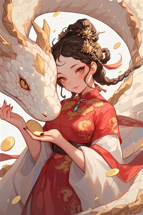 Ai数字艺术新年蛇年卡通蛇插画 花瓣网