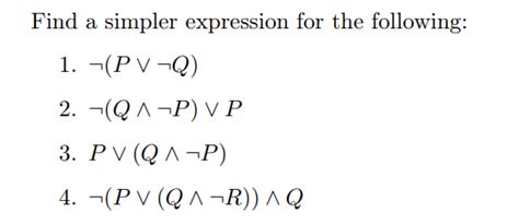 Solved Find A Simpler Expression For The Following 1