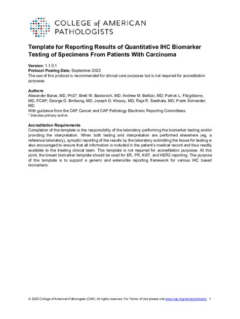 Fillable Online Immunohistochemical Ihc Marker Template For Integral Fax Email Print