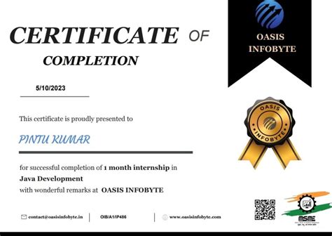 Pintu Kumar On Linkedin Javadevelopment Oasisinfobyte Internship2023