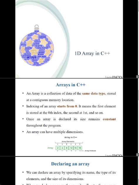 9 Cpp 1d Arrays Pdf