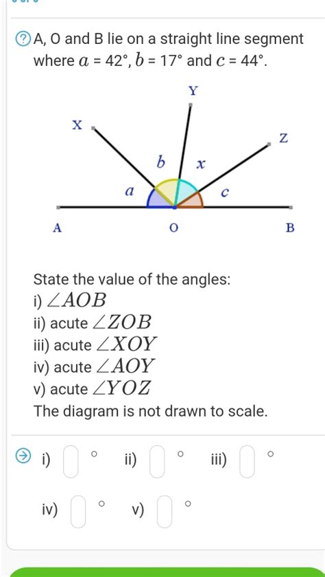 Solved ②a O And B Lie On A Straight Line Segment Where A42° B17