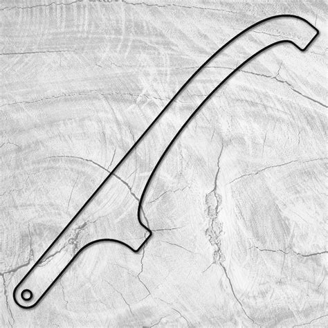 159x275 Bread Cutting Bow Knife 1 Acrylic Router Template — Crafted