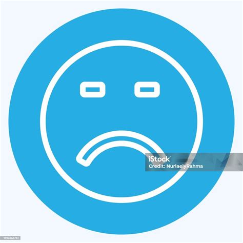 아이콘 이모티콘 패자 이모티콘 기호에 적합합니다 파란 눈 스타일 편집 가능한 간단한 디자인 디자인 템플릿 벡터 간단한 기호 그림