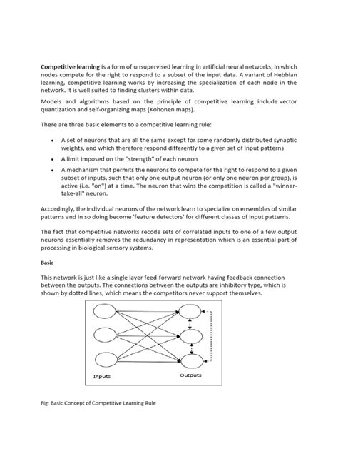 Competitive Learning In Neural Networks Pdf Computational
