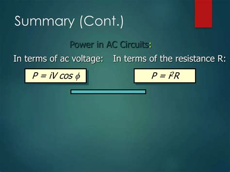 Single Phase AC Circuit Ppt