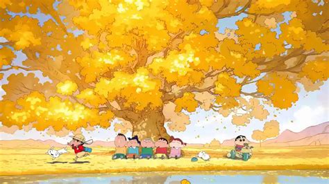 2k蜡笔小新煤炭镇的小白壁纸｜稻田大巴黄昏场景「哲风壁纸」