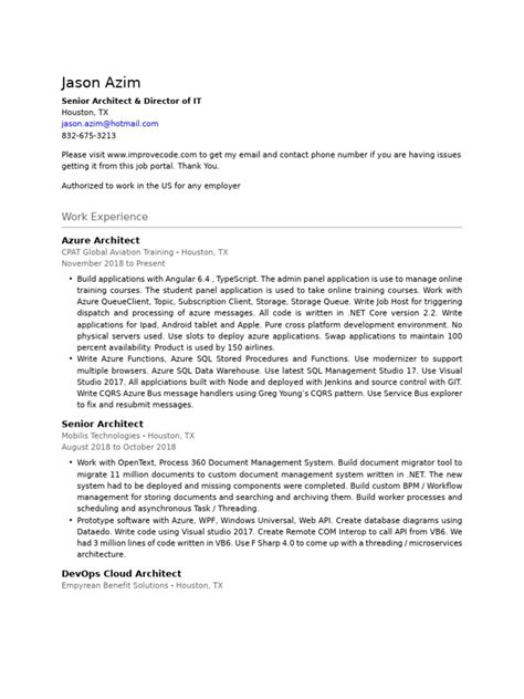 Dice Resume Cv Jason Azim Pdf Share Point Microsoft Sql Server