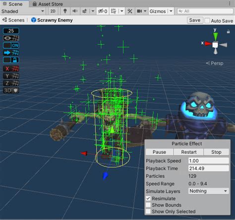 Particlesystem Wont Display On Skinnedmeshrenderer Unity Engine