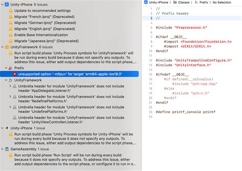 Unity 6 Xcode Generated Project Unsupported Option Mfpu For Target