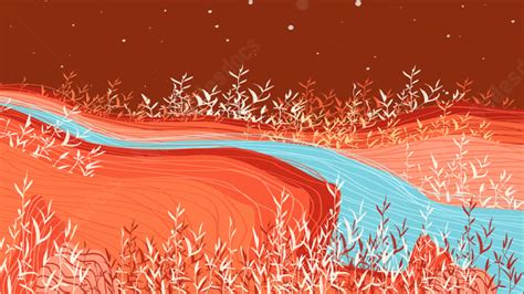 Grass Poster River Field Painted Creative Powerpoint Background For