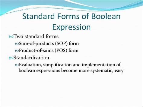 Chapter 42 Standard Forms Of Boolean Expressions Standard