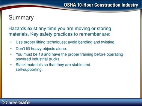 Osha Material Handling Powerpoint