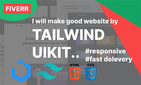 Design Website Pages Using Html And Css Tailwind Uikit And Responsive
