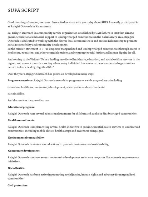 Supa Script Pdf Social Justice Social Exclusion
