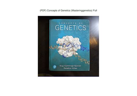 PPT PDF Concepts Of Genetics Masteringgenetics Full PowerPoint Presentation ID