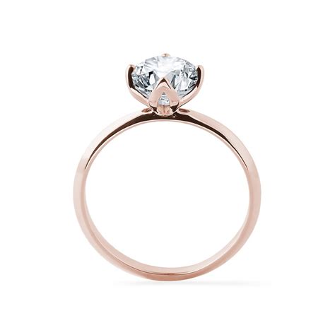 1ct Lab Grown Diamond Ring In Rose Gold Klenota
