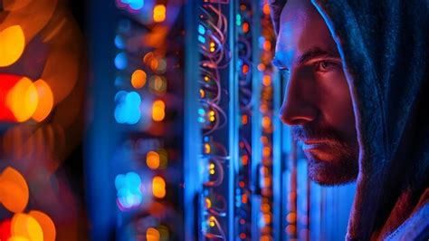 Exploiting Logj Cybersecurity Vulnerability Hooded Hacker In Server Room Of The Metaverse