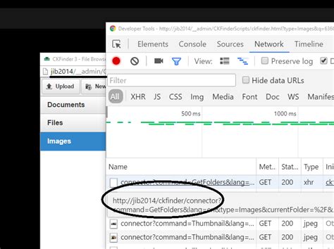 ckfinder is not using the custom configured connector when installed on an iis sub